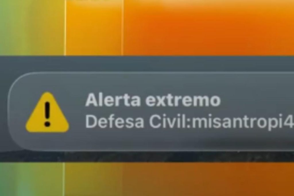 Alerta da Defesa Civil gera confusão com ‘misantropia’
